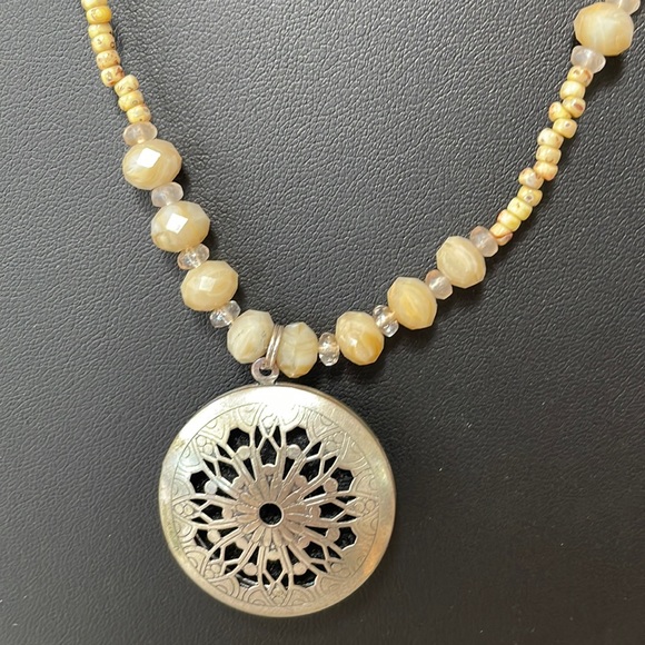 Jewelry | Vintage Silver Metal Boho Perfume Incense Diffuser Locket ...